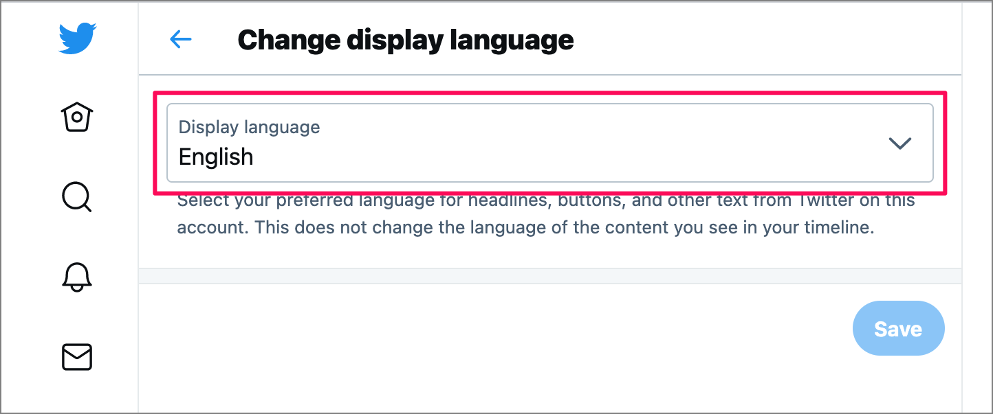 Twitter - 表示言語の設定（英語から日本語に戻す） - PC設定のカルマ