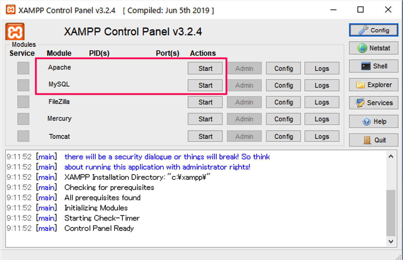 XAMPP - phpMyAdmin にアクセスする方法 - PC設定のカルマ