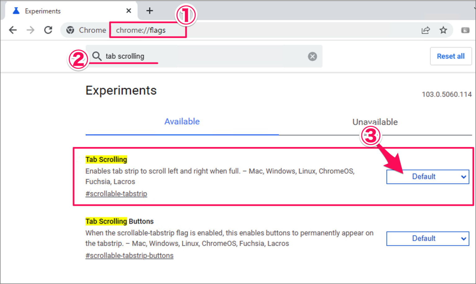 Google Chrome - タブの幅を変更する方法 - Tab Scrolling - PC設定のカルマ