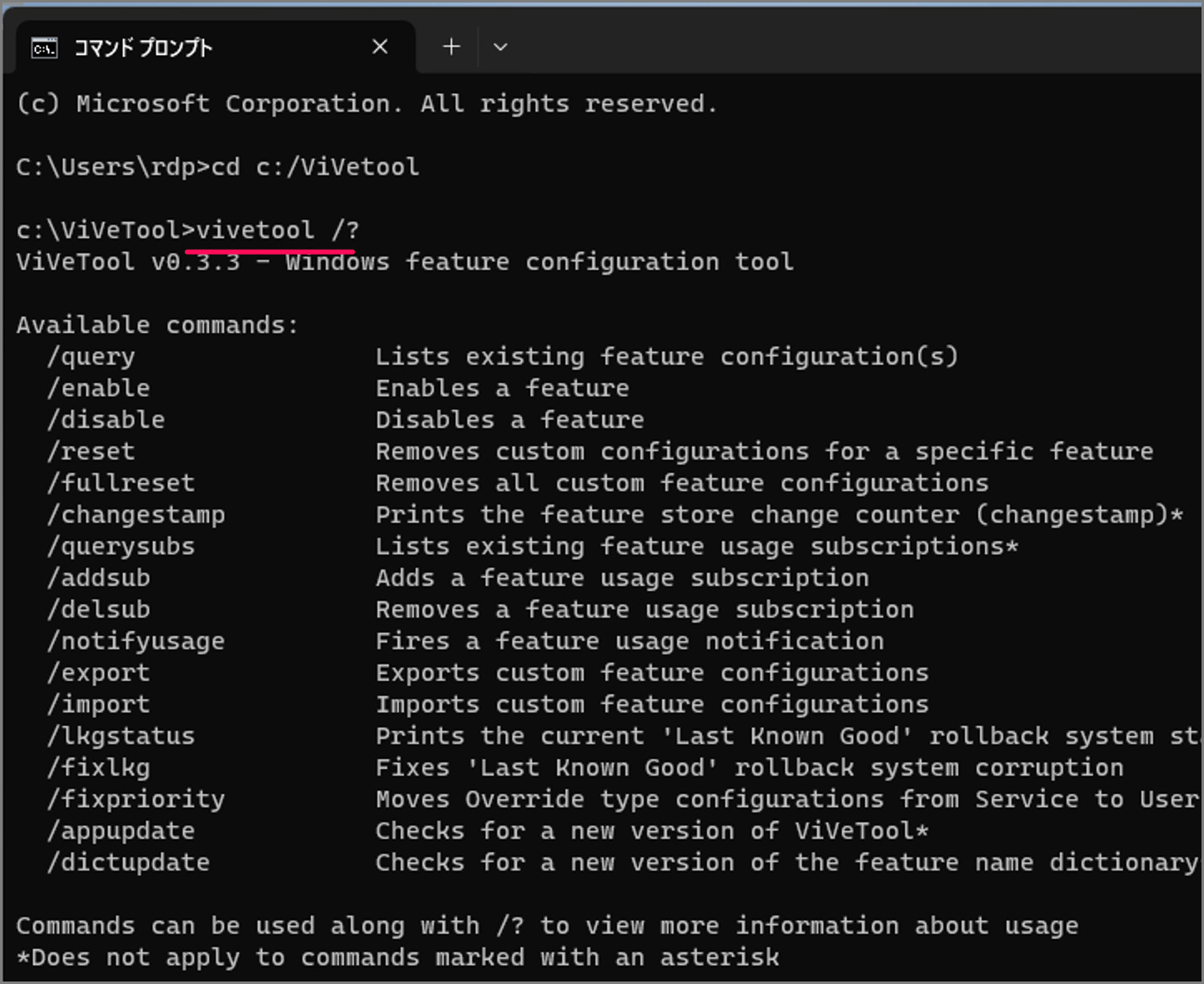 Windows 11 - ViVeTool をダウンロードする方法 - PC設定のカルマ